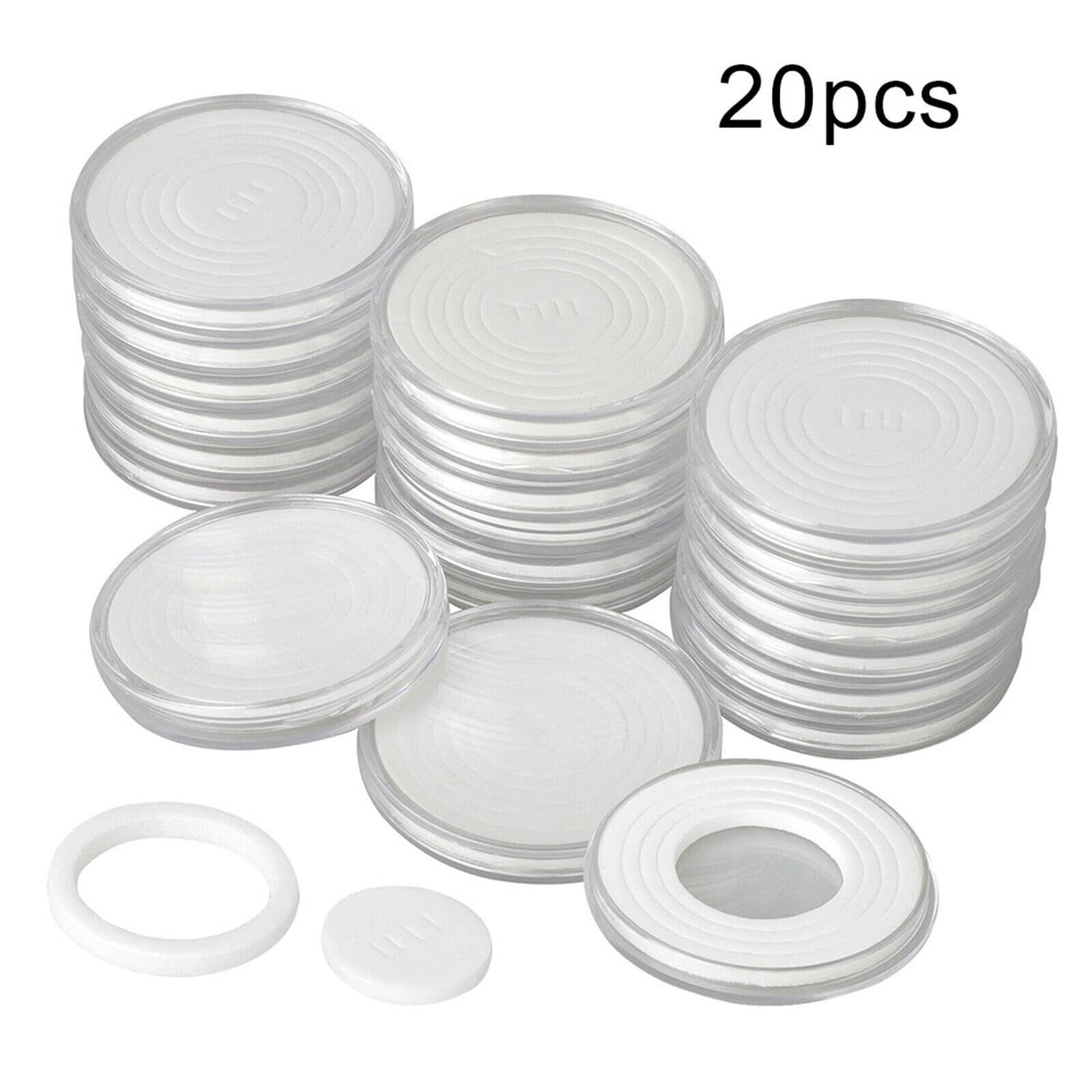 Zhuge 20 Sets Clear Airtight Coin Holders, Plastic 46mm Capsules for ...