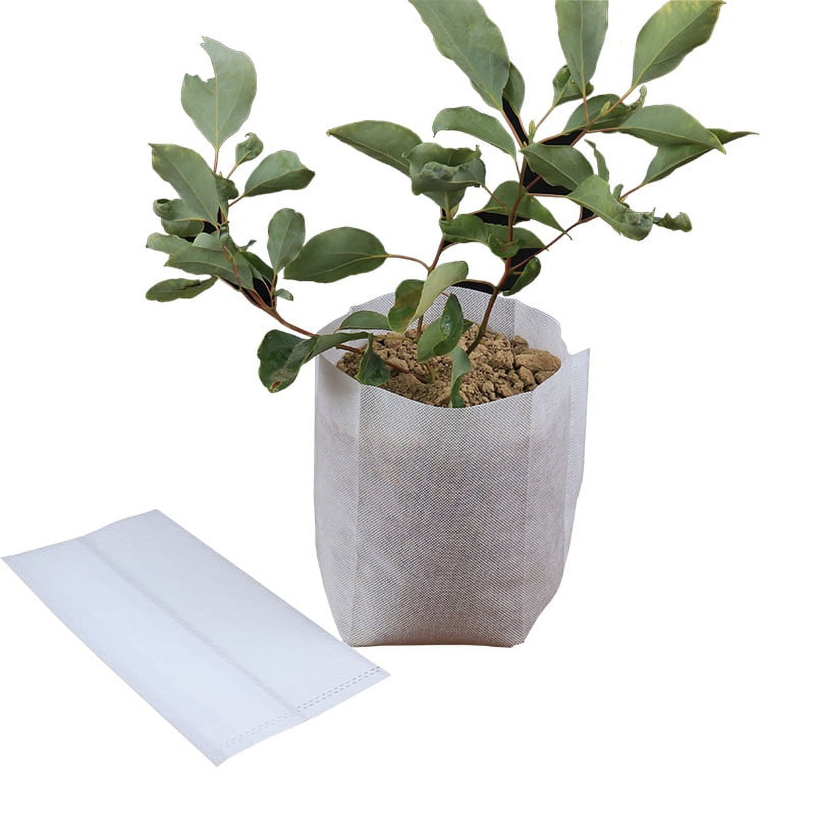 Zhuge 200pcs biodegradable planting bags, white non-woven fabric ...