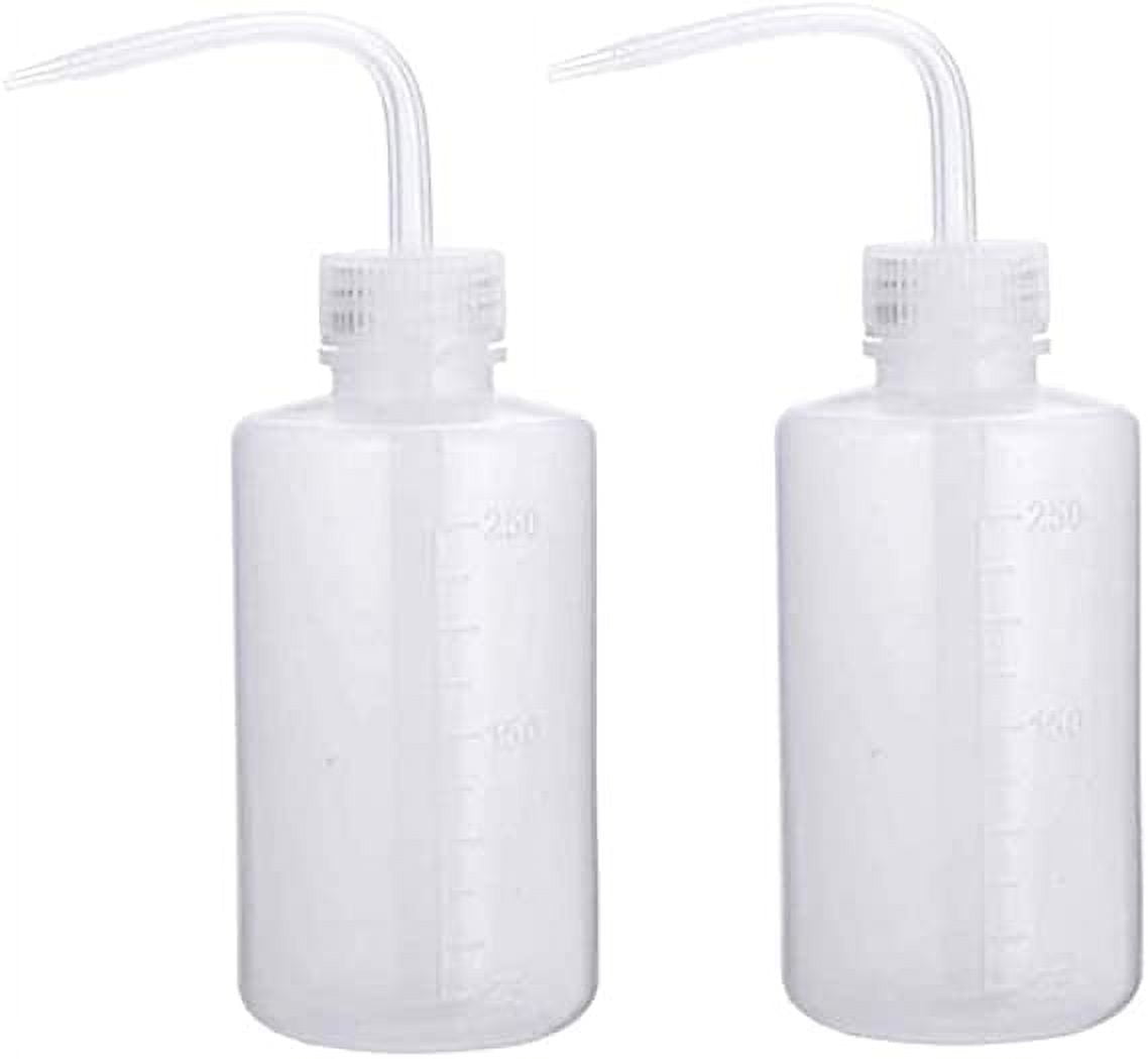 Zhuge 250ml Plastic Safety Wash Bottle, Transparent White Lab Squeeze ...