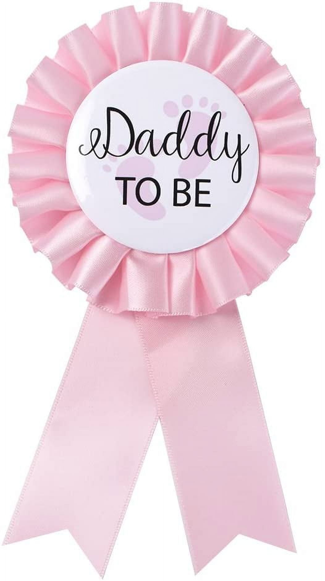 Zhuge 2PCS Daddy & Mommy Tin Badge Pins - Gender Reveal Button Gifts ...