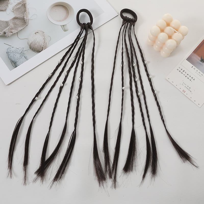 Zhuge 2pcs Braids Hair Extensions for Kids Braided Hairpieces with ...