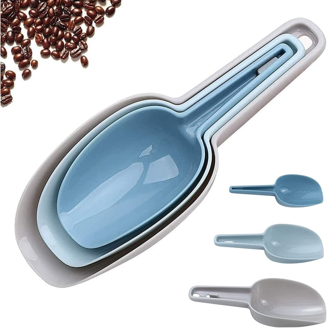 Zhuge 3-in-1 Multi-Purpose Ice Spoon Set - Plastic Kitchen Tool for ...