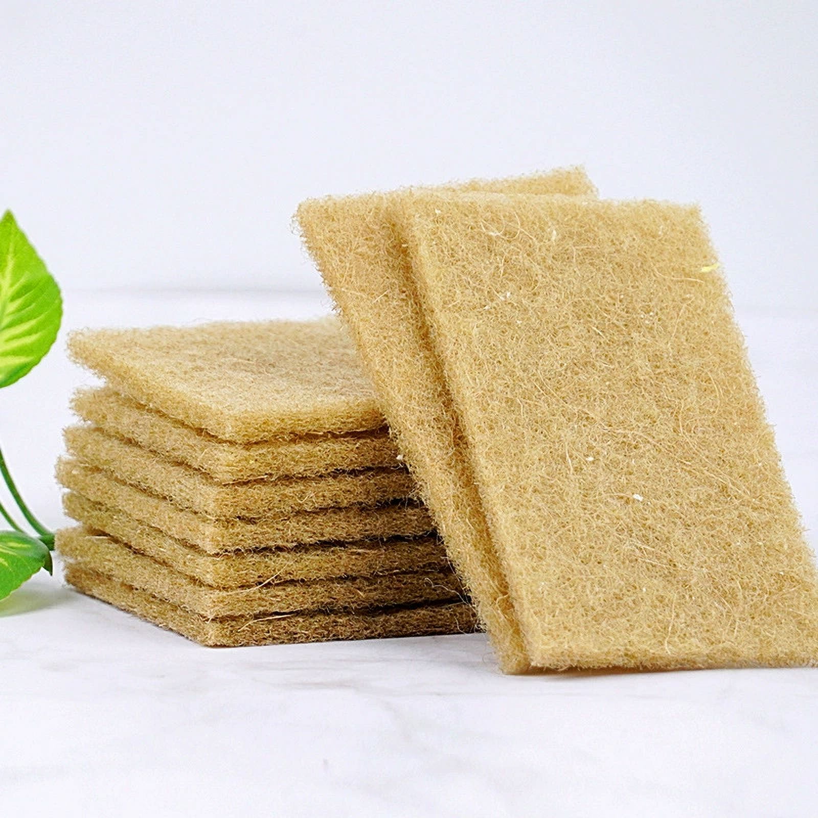 Zhuge 5Pcs Non-Scratch Natural Scouring Pads Cellulose Multipurpose ...