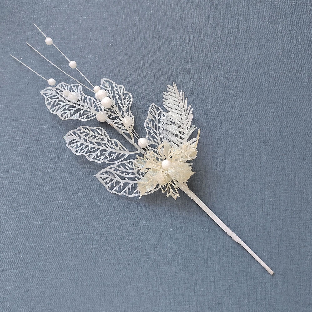 Zhuge 6Piece Christmas Glitter Lily Branches (16.5"), Fake Berry ...