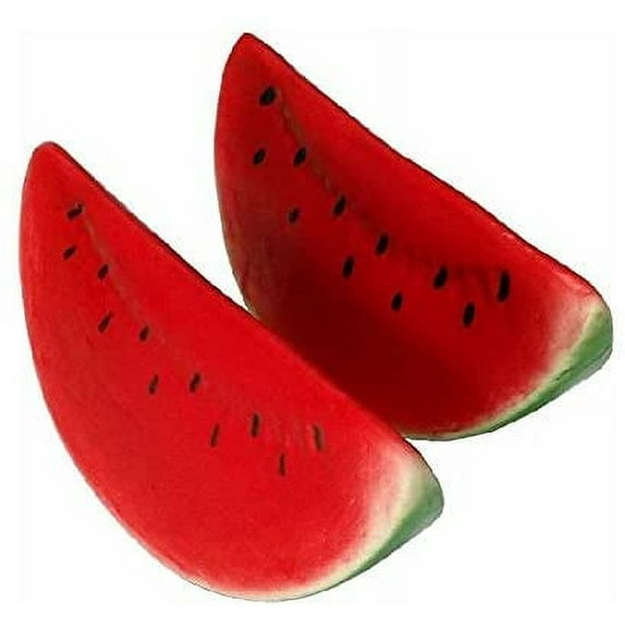 Zhuge 6pc Artificial Watermelon Slice - Plastic Green Red Watermelons ...