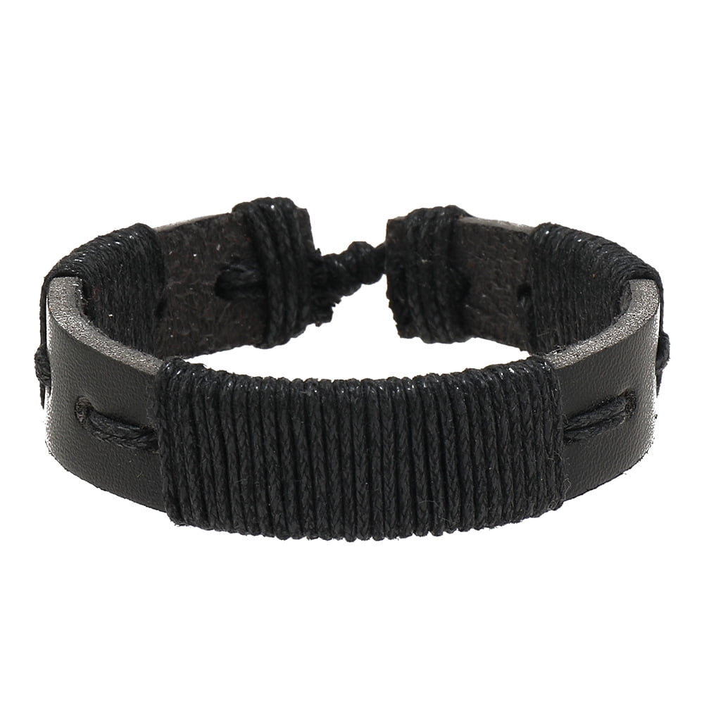 Zhuge Adjustable Braided Leather Cuff Bracelet, Stylish Handwoven ...