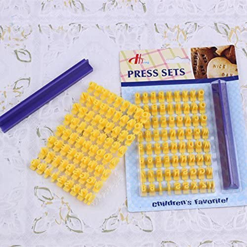 Zhuge Alphabet Letter Number Biscuit Cookie Cutter Press Stamp Embosser ...
