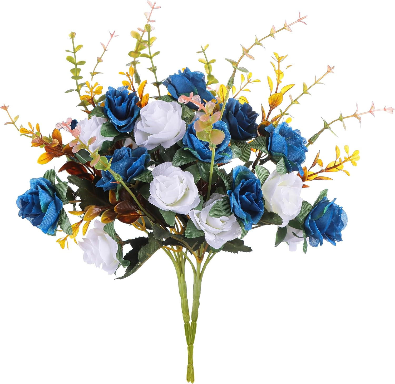 Zhuge Artificial Flowers,2 Packs of Artificial Roses, 24 Little Rose ...