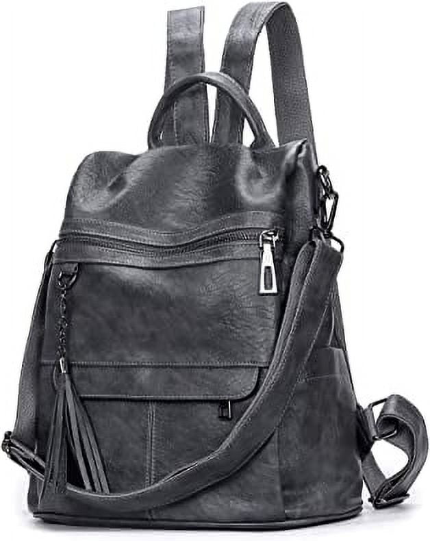 Zhuge Backpack Purse for Women Fashion PU Leather Anti-Theft Shoulder ...