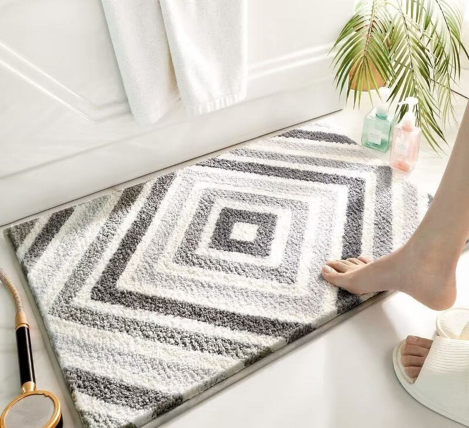 Zhuge Bathroom Rug Mat , Non-Slip Plush Shaggy Bath Carpet, Machine ...