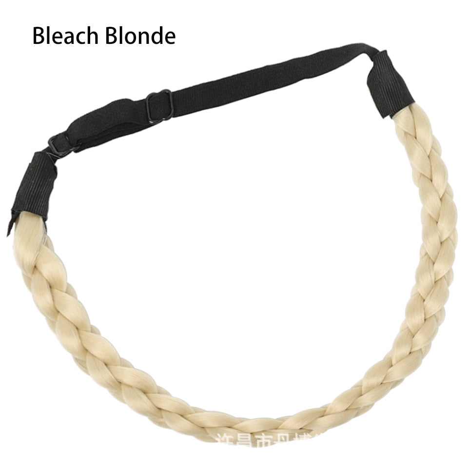 Zhuge Braided Headband Classic Wide Braids Adjustable Elastic Strap ...