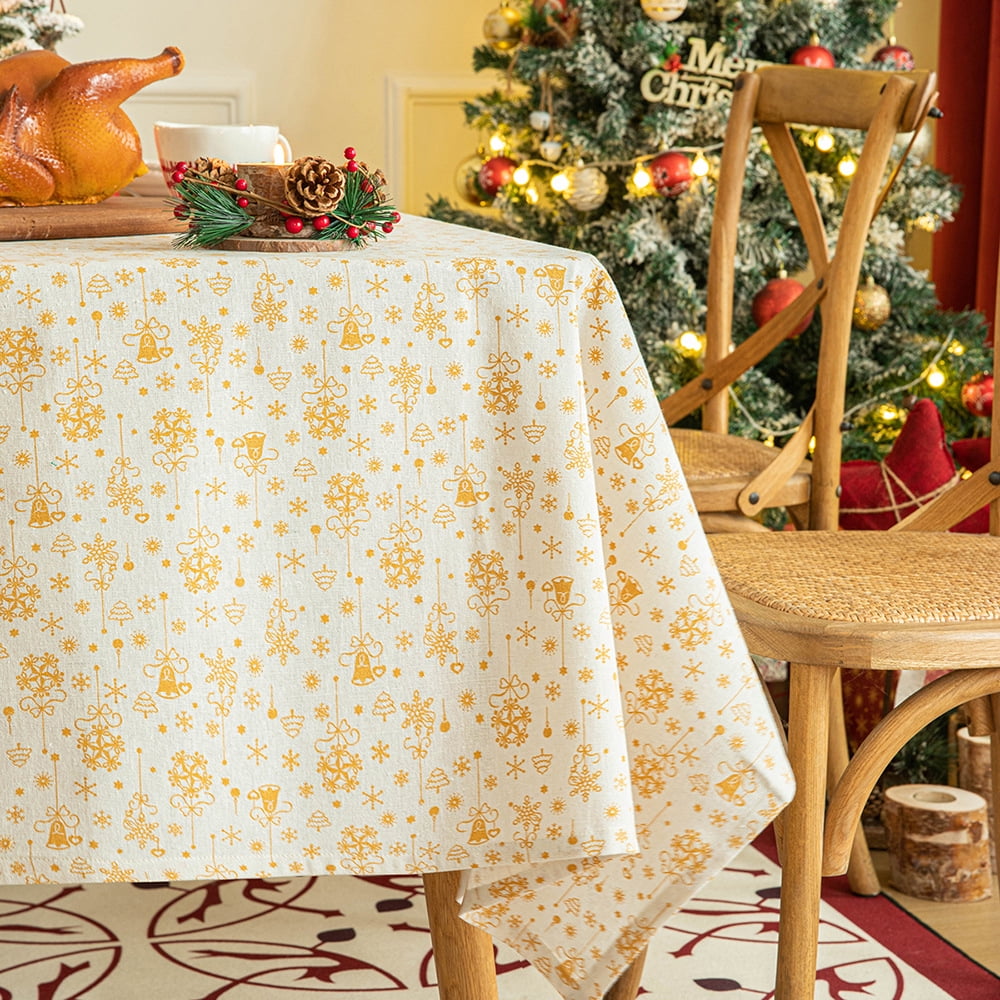 Zhuge Christmas Rectangle Tablecloths Table Cover for Dining, Parties ...