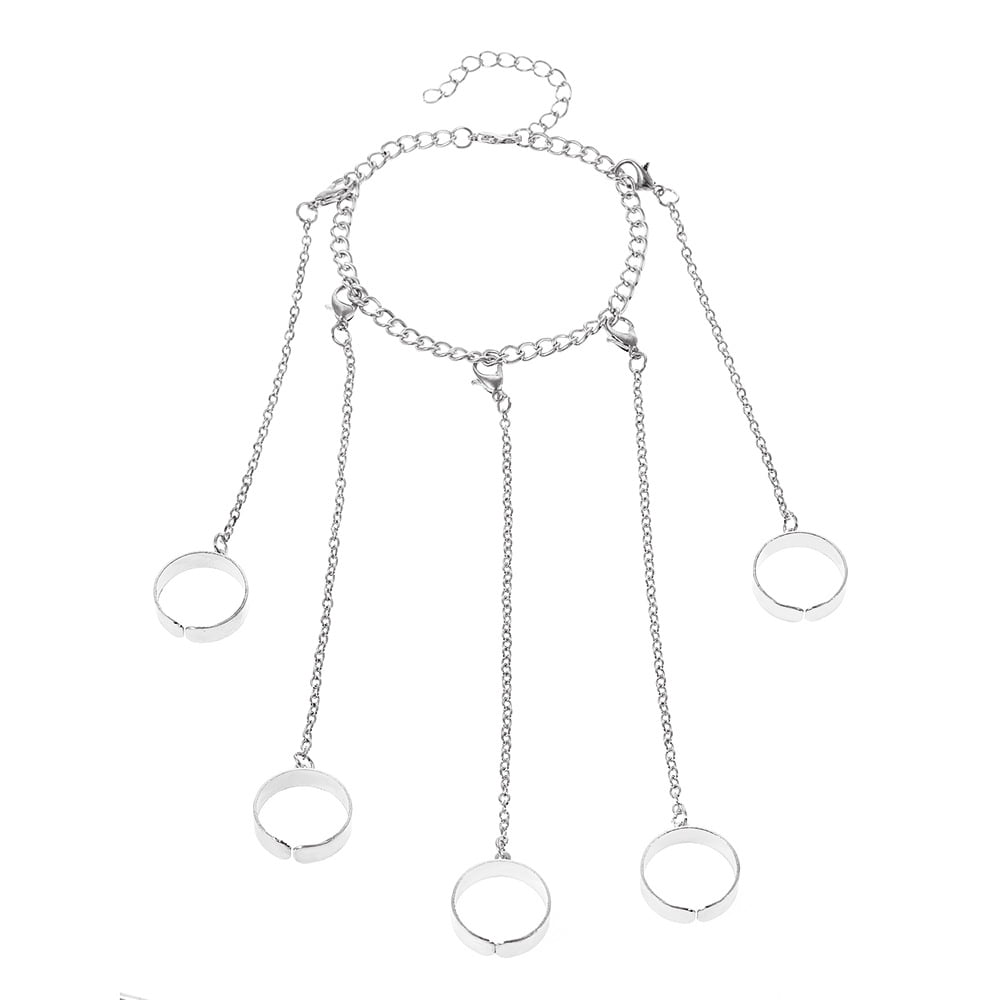 Zhuge Dainty Alloy Minimalist Hand Chain, Single Piece Elegant Finger ...