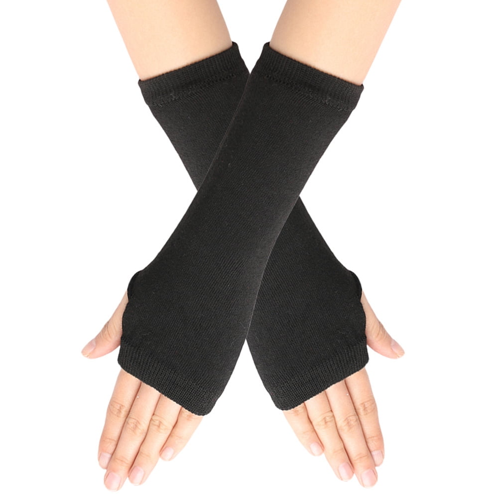Zhuge Fingerless Gloves for Women Wrist Fingerless Gloves with Thumb ...