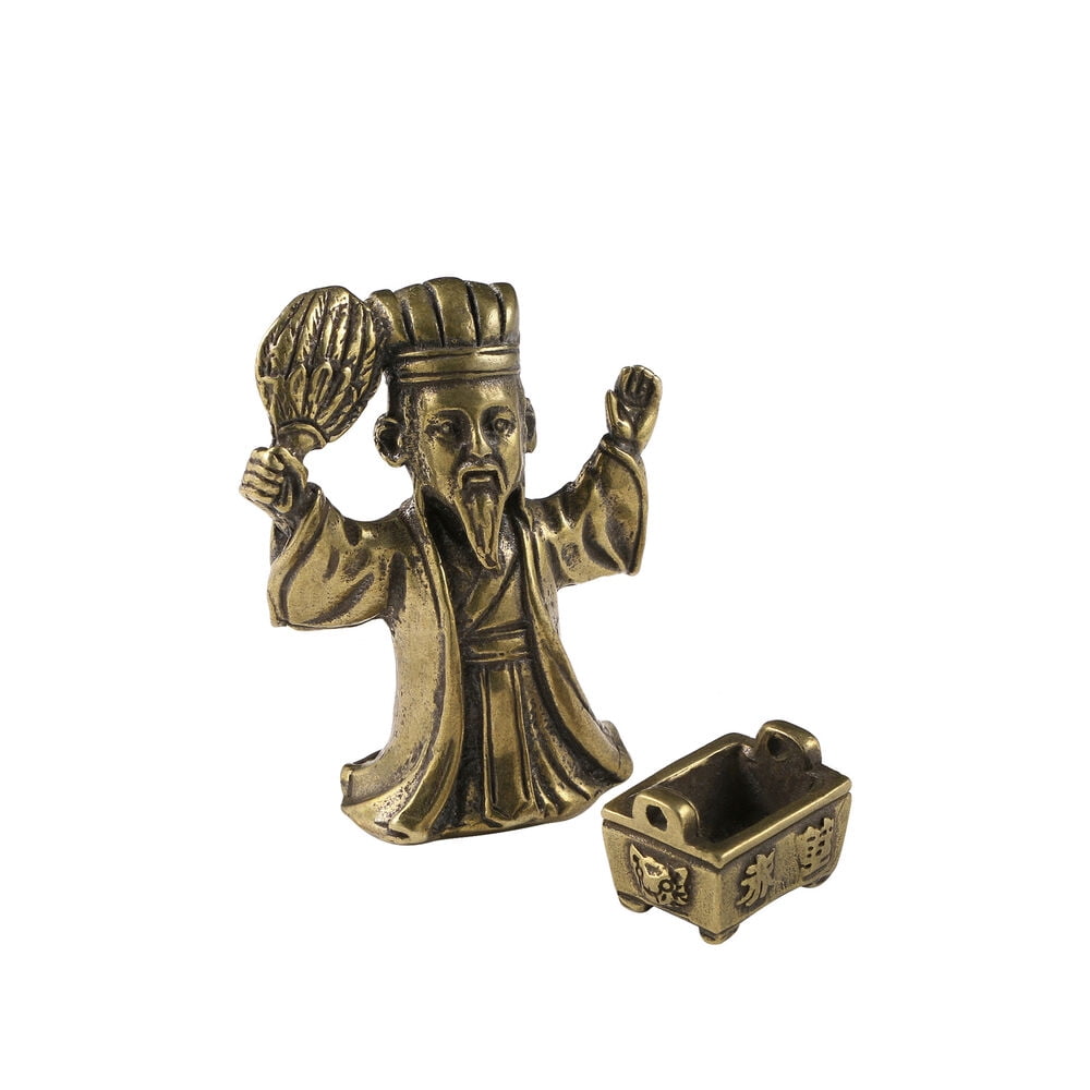 Zhuge Liang Solid Brass Fragrant Insert Figurine Small Statue Home ...