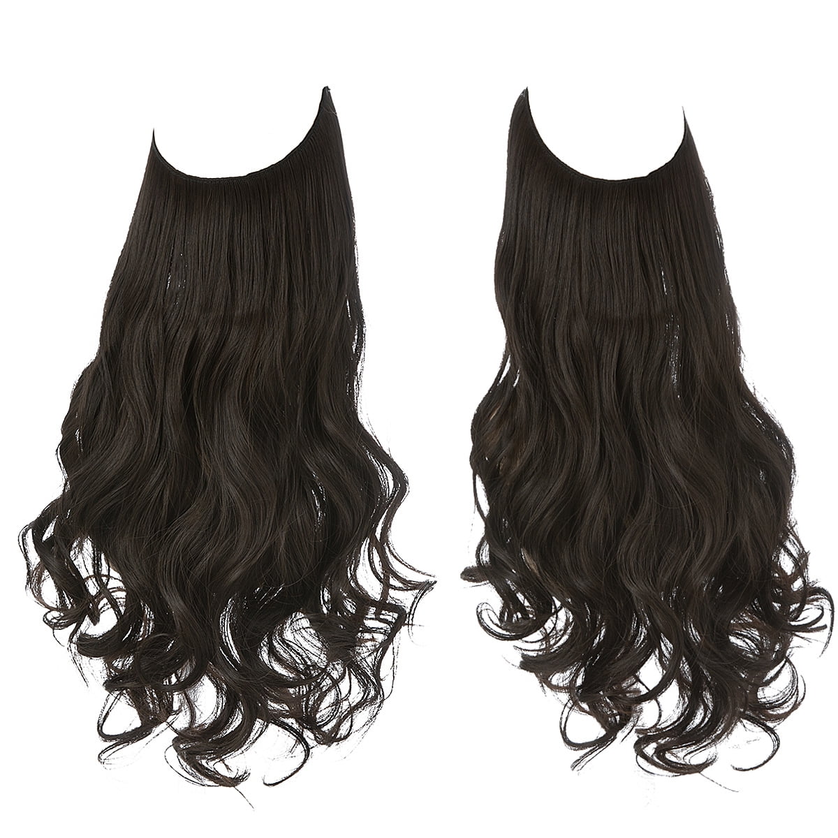 Zhuge Long Wavy Wig piece with Invisible Transparent Adjustable Size ...