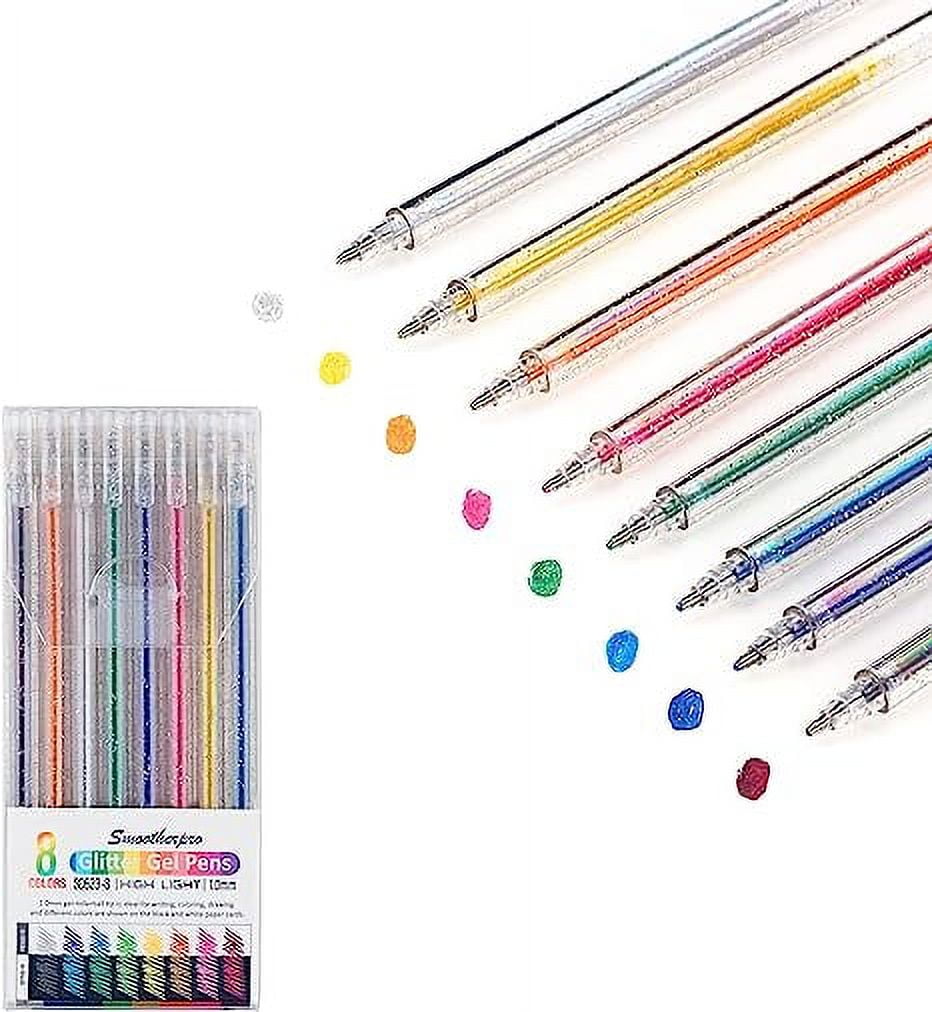 Zhuge Metallic Gel Pens Bold Glitter Colored Pen 8 Colors Adults ...