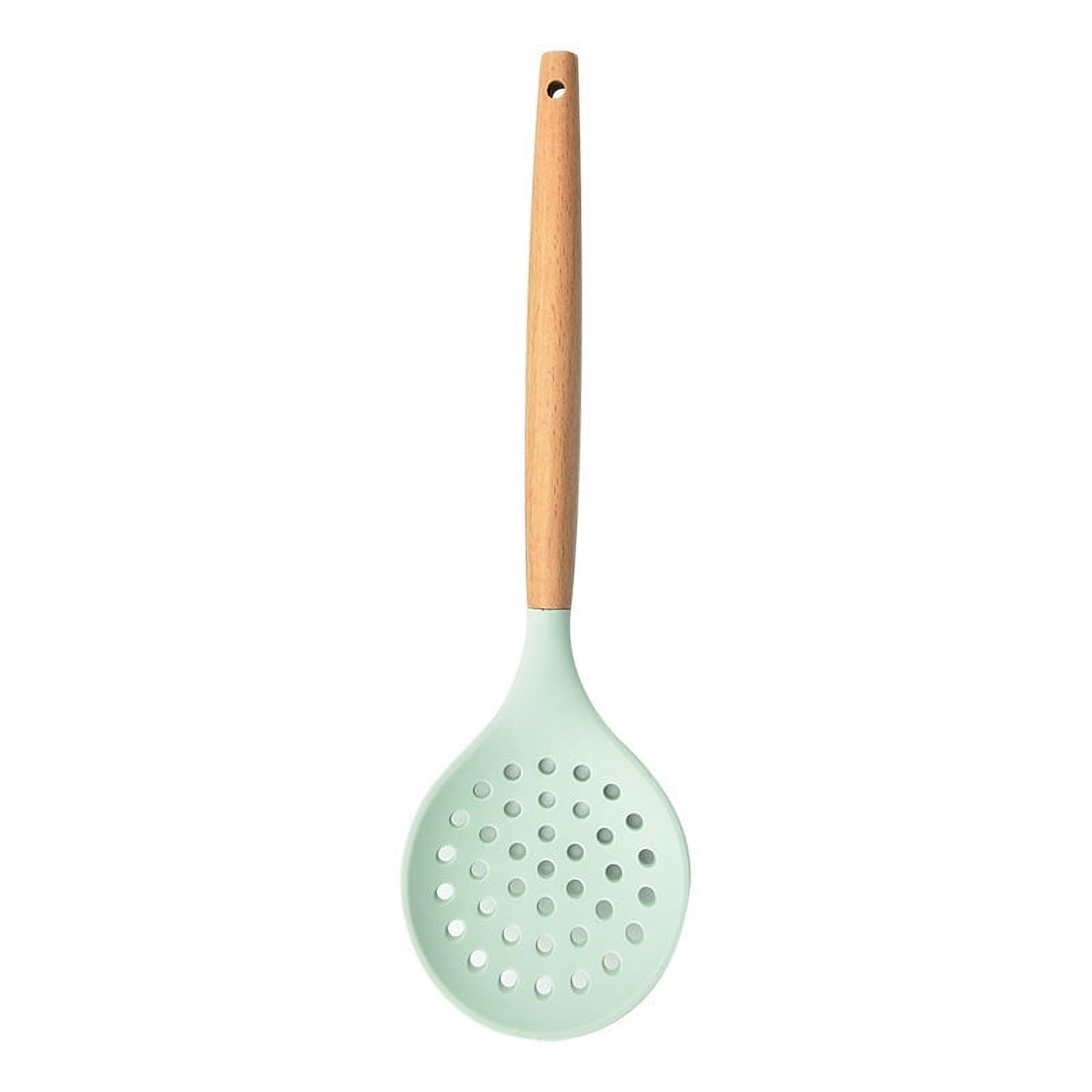 Zhuge Non-Stick Silicone Kitchen Utensils,Cooking Strainer Wooden ...