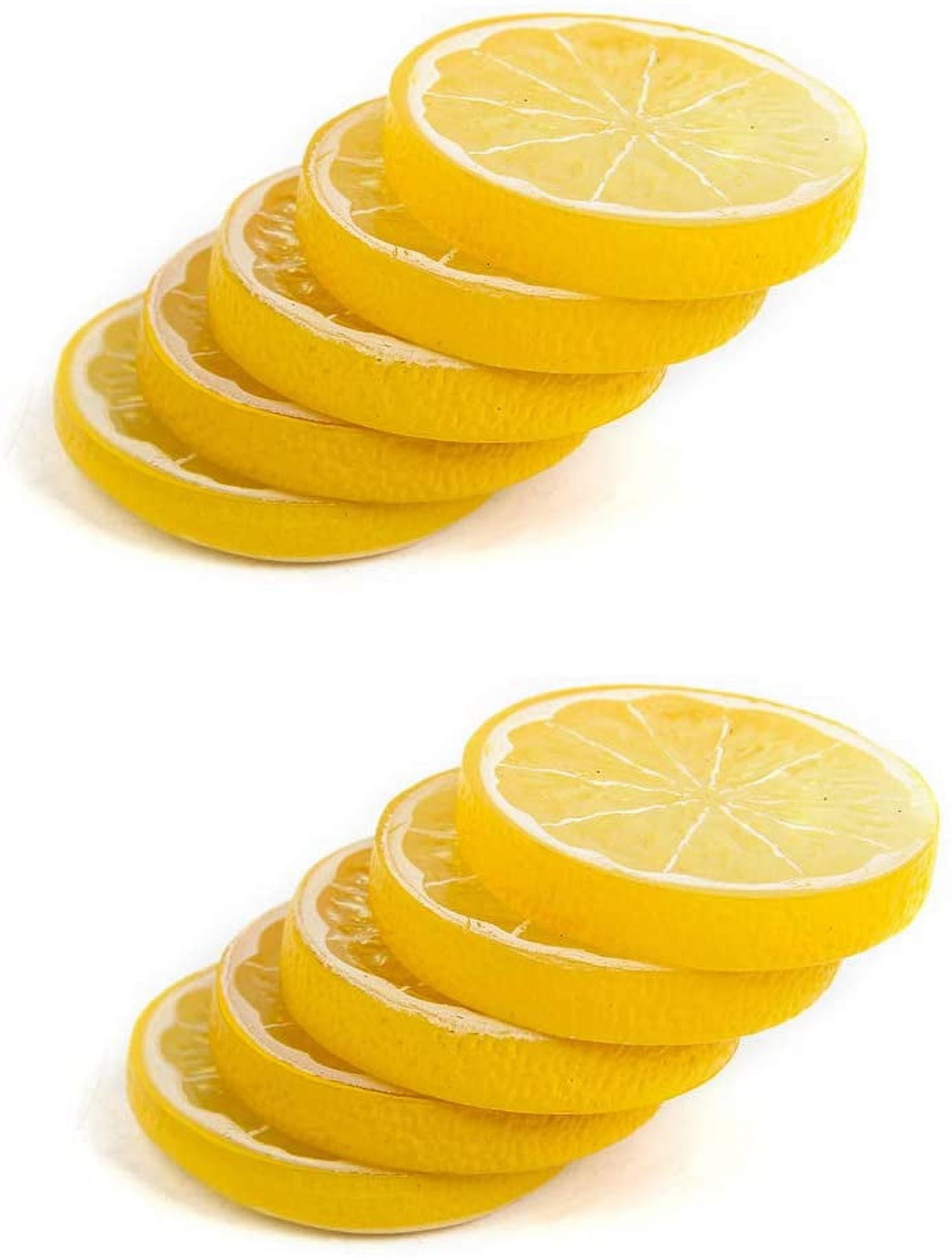 Zhuge Oeey 10pcs Fake Lemon Slice, Mini Small Simulation Lemon Slices ...