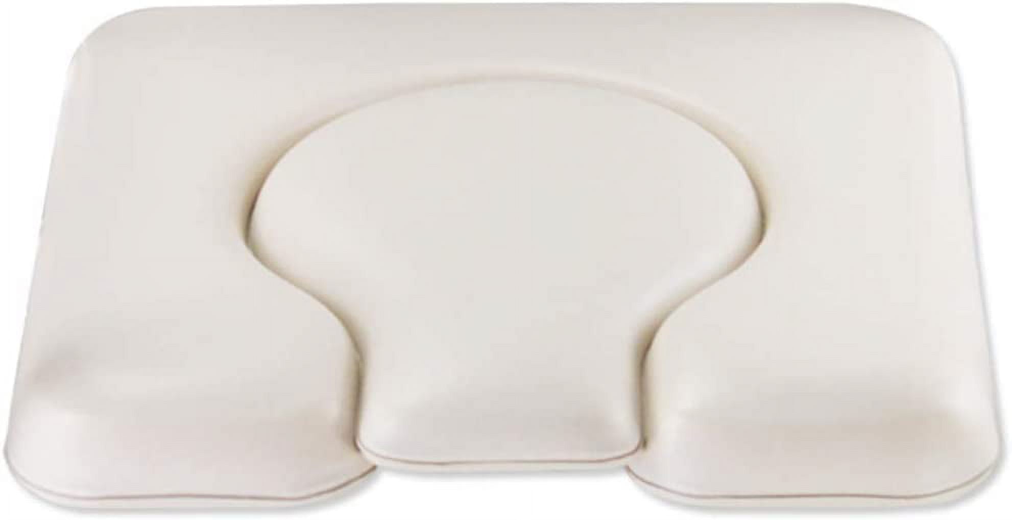Zhuge PU Commode Seat Cushion, White U Shape Padded Cushion for Bedside ...