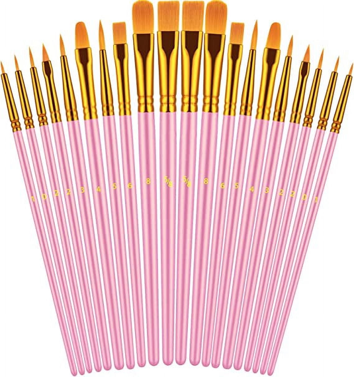 Zhuge Paint Brushes Set, 20 Pcs Paint Brushes for Acrylic Painting, Oil ...