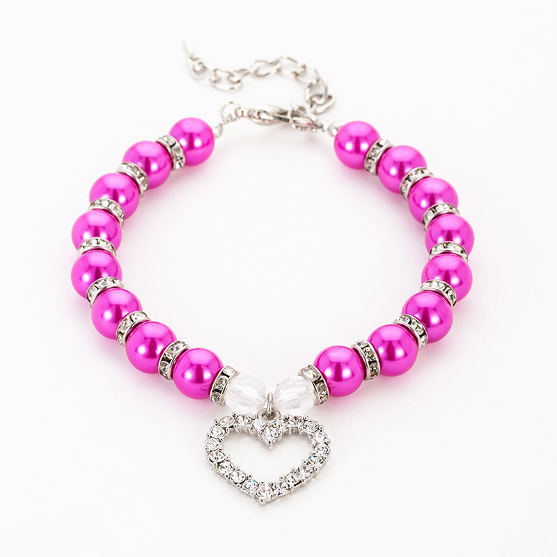 Zhuge Pink M Sparkling Rhinestone Pet Collar, Birthday Gift for Dogs ...