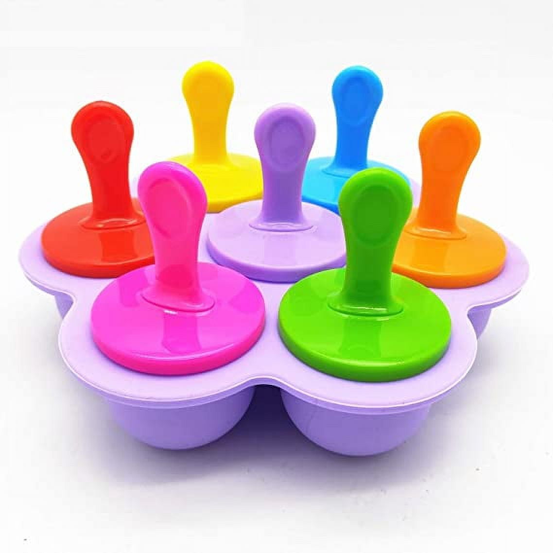 Zhuge Popsicle Molds Silicone Ice Pop Molds Maker with Lids Sticks and ...