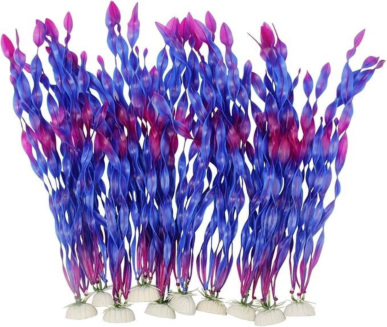 Zhuge Purple 10-Pack Artificial Seaweed Water Plants - Plastic Fish ...