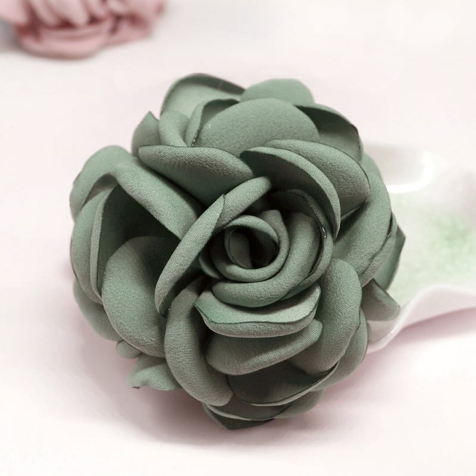 Zhuge Rose Flower Brooches Lapel Pins Delicate Elegant Fabric Flowers ...