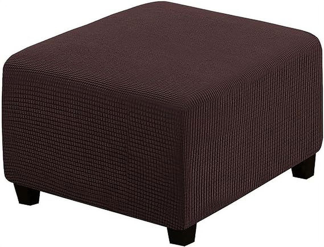 Zhuge Super Stretch Soft Ottoman Cover with Elastic Band Footrest Sofa ...
