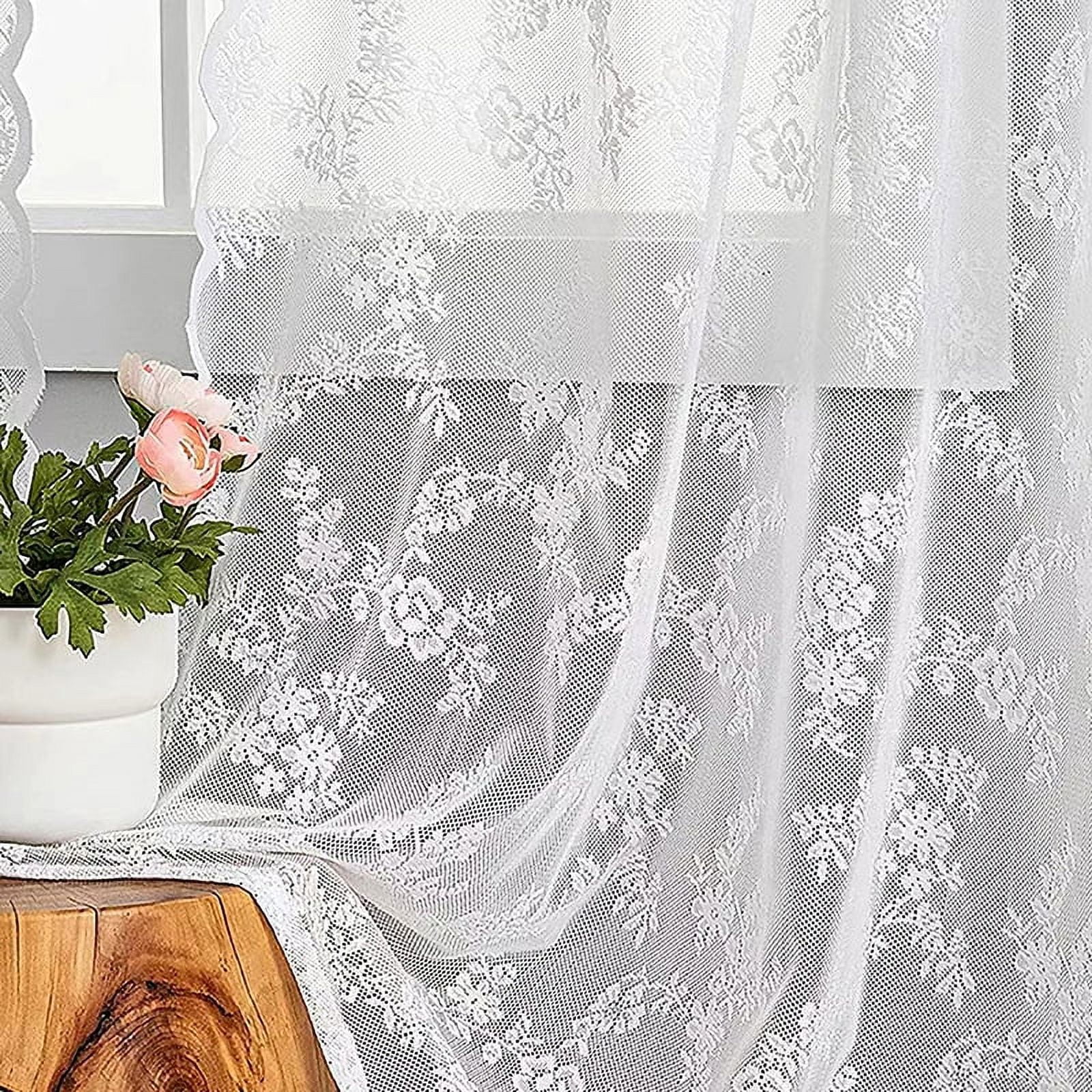 Zhuge Textured Sheer Curtains, Lightweight Airy Window Coverings with ...
