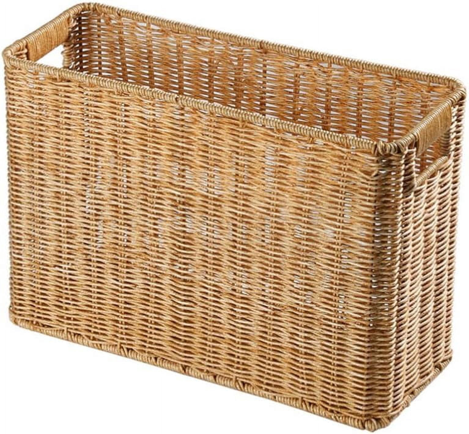 Zhuge Wicker Magazine Basket Magazine Wicker Basket Woven Magazine ...