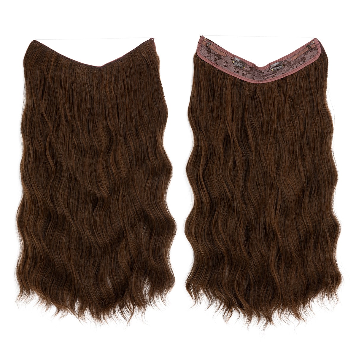 Zhuge Wire Hair Extensions Thick Curly Wavy Invisible Secret Extension ...