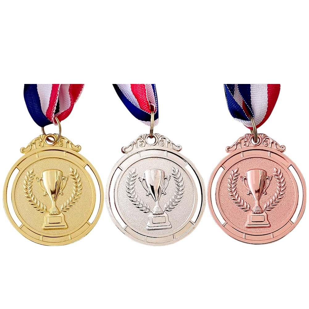 Zhuitw 3Pcs Gold Silver Bronze Medal Set Award Medals 2 Inch Winner ...