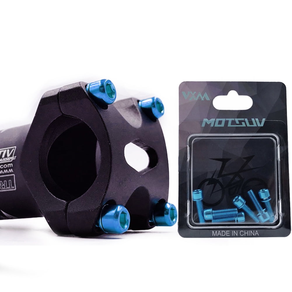 Zhuitw Stainless Steel 6pcs Mountain Bike Stem Bolts Titanium Plated ...