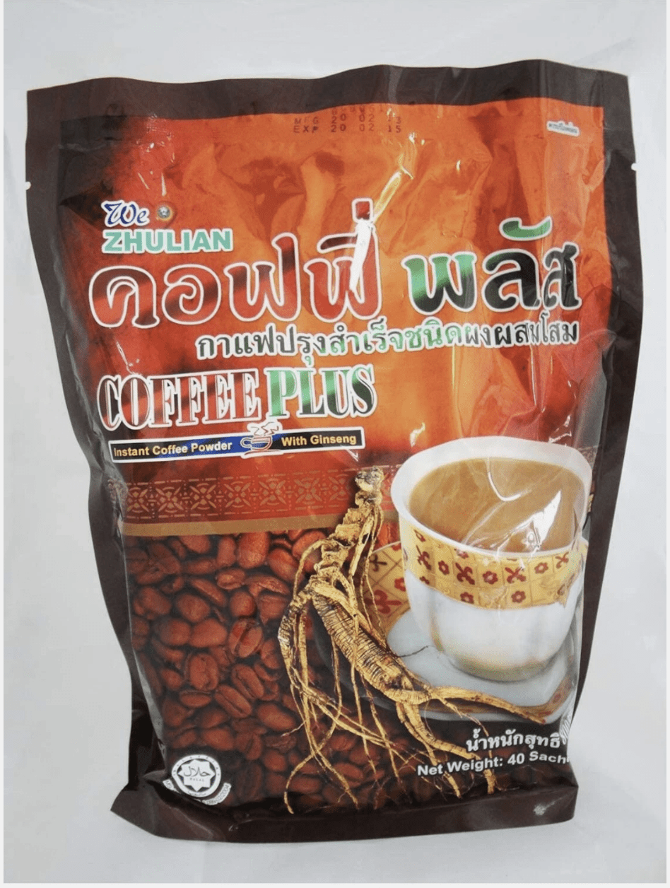 Zhulian Powder Coffee Plus Instant Coffee with Ginseng (40 Sachets ...