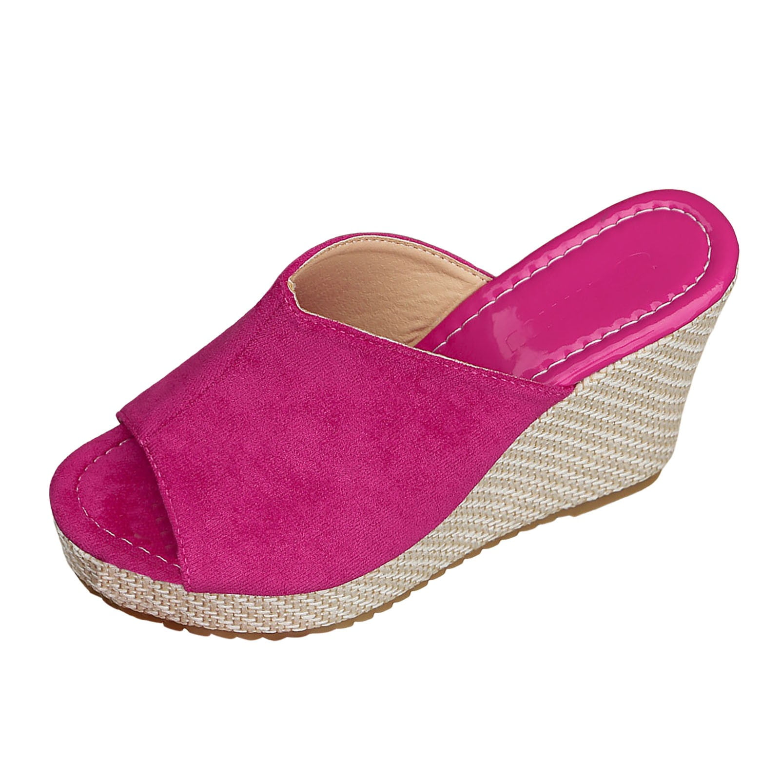 Zhyiniop Women Slides Sandals Shippers with Platform Wedge Heel Plus ...