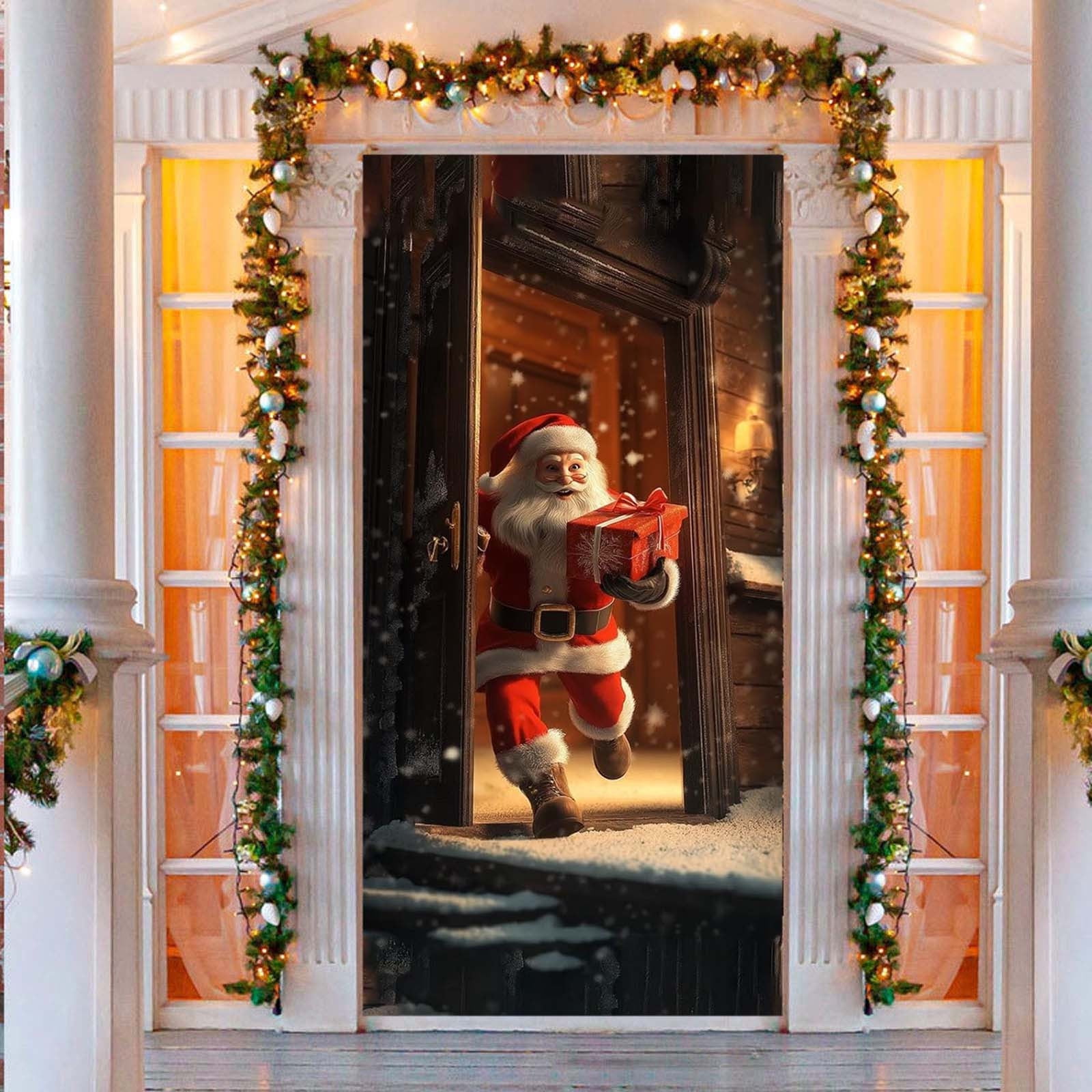 ZhyrZng Christmas Door Cover Decoration, Christmas Background Banner ...