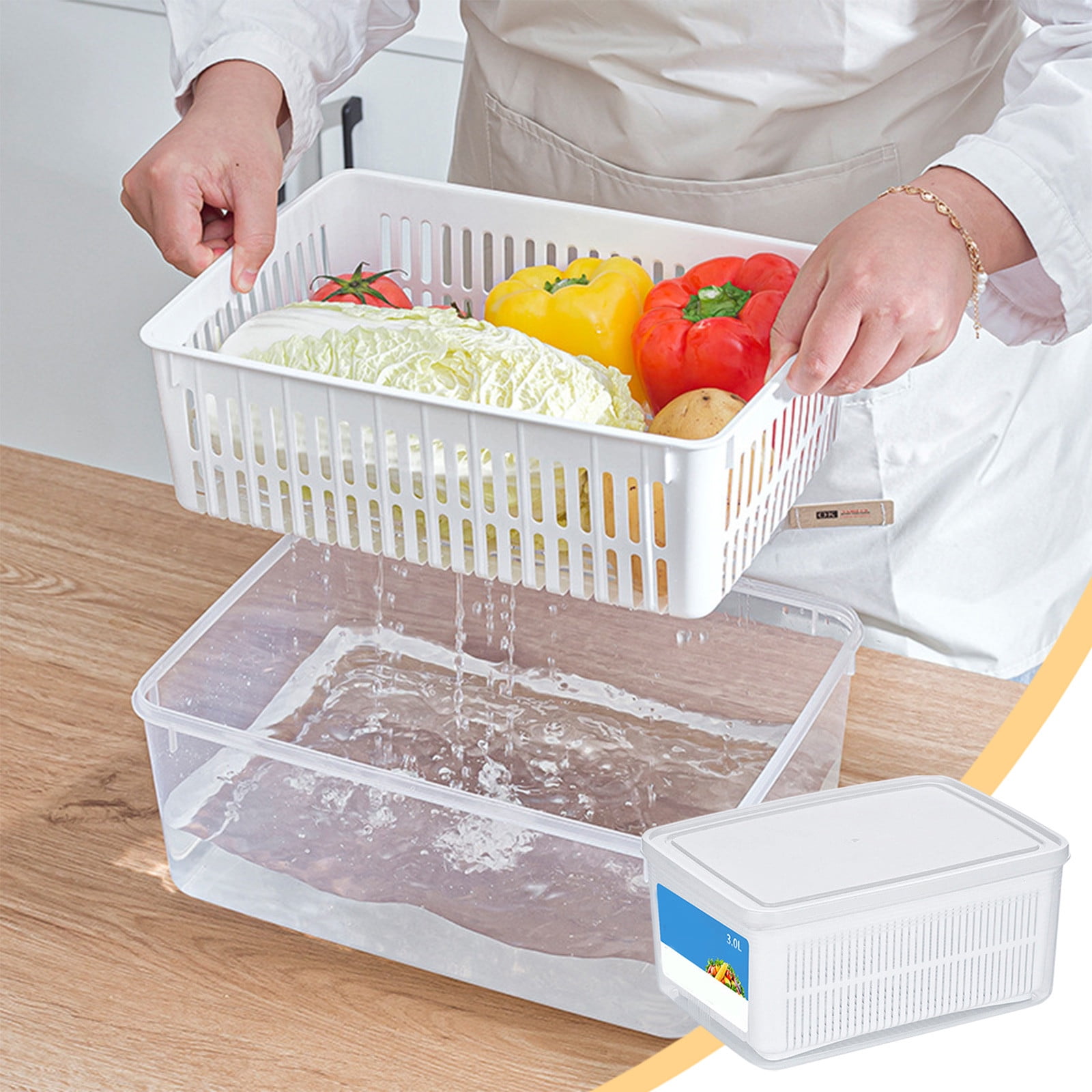 ZhyrZng Plastic Storage Bins With Lids Kitchen Organization Or Pantry ...
