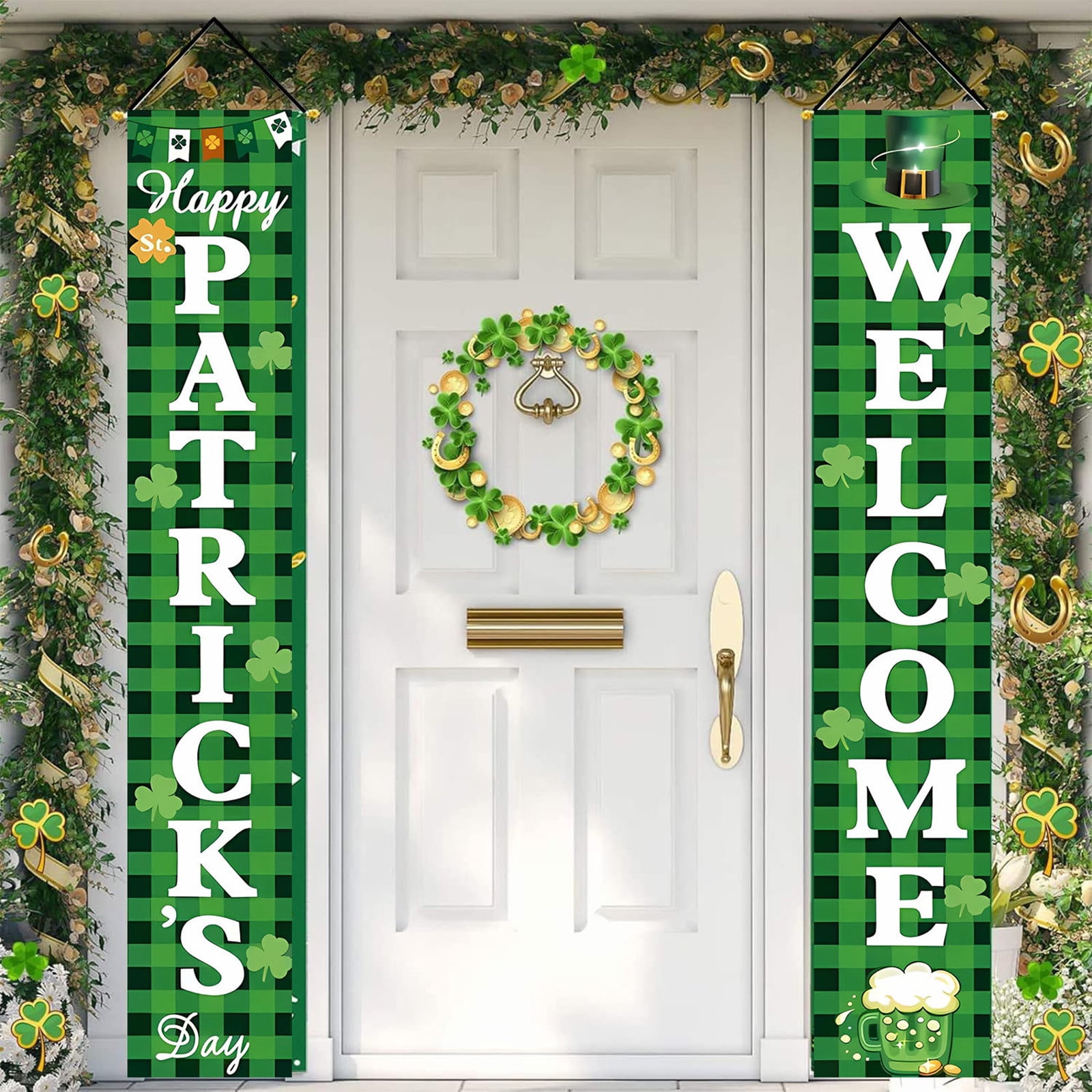 ZhyrZng St. Patrick's Day Decorative Front Porch Irish Banner Family ...