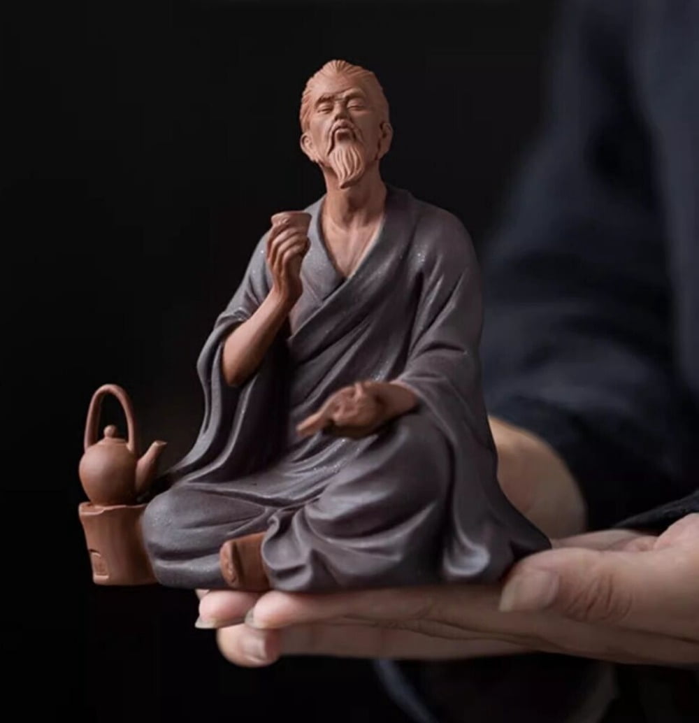 Zi Sha Clay Figure Tea Sage Saint Table Drinking Decor Chinese Lu Yu ...