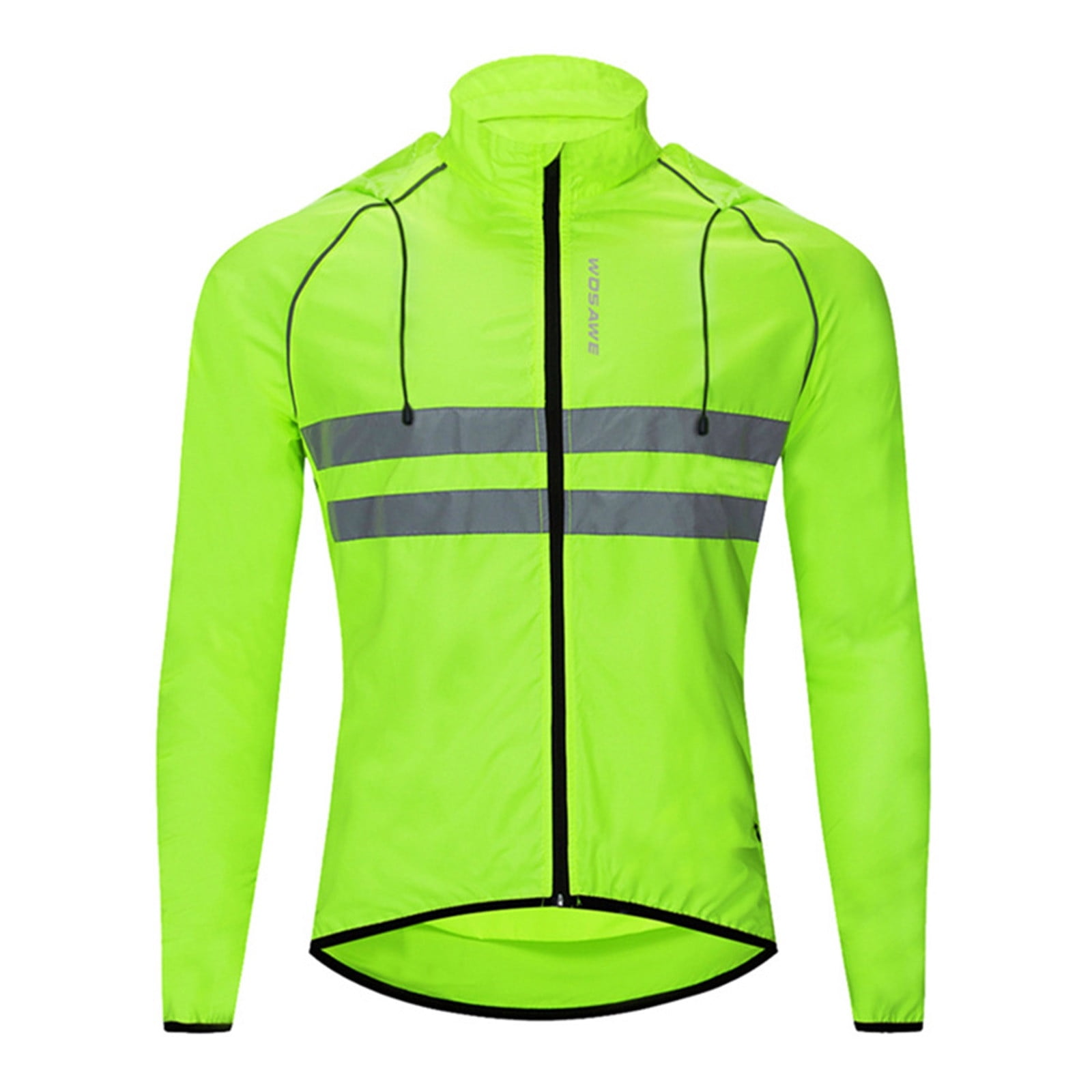 ZiSUGP Packable Cycling Jacket Hooded Running Coat Lightweight Biking ...