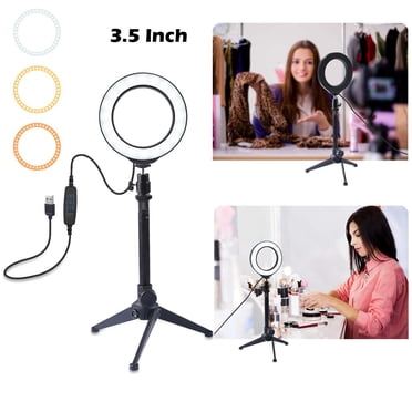Bower 12” Studio Light USB Power Ball-Head Mount 62" Adjustable Tripod ...
