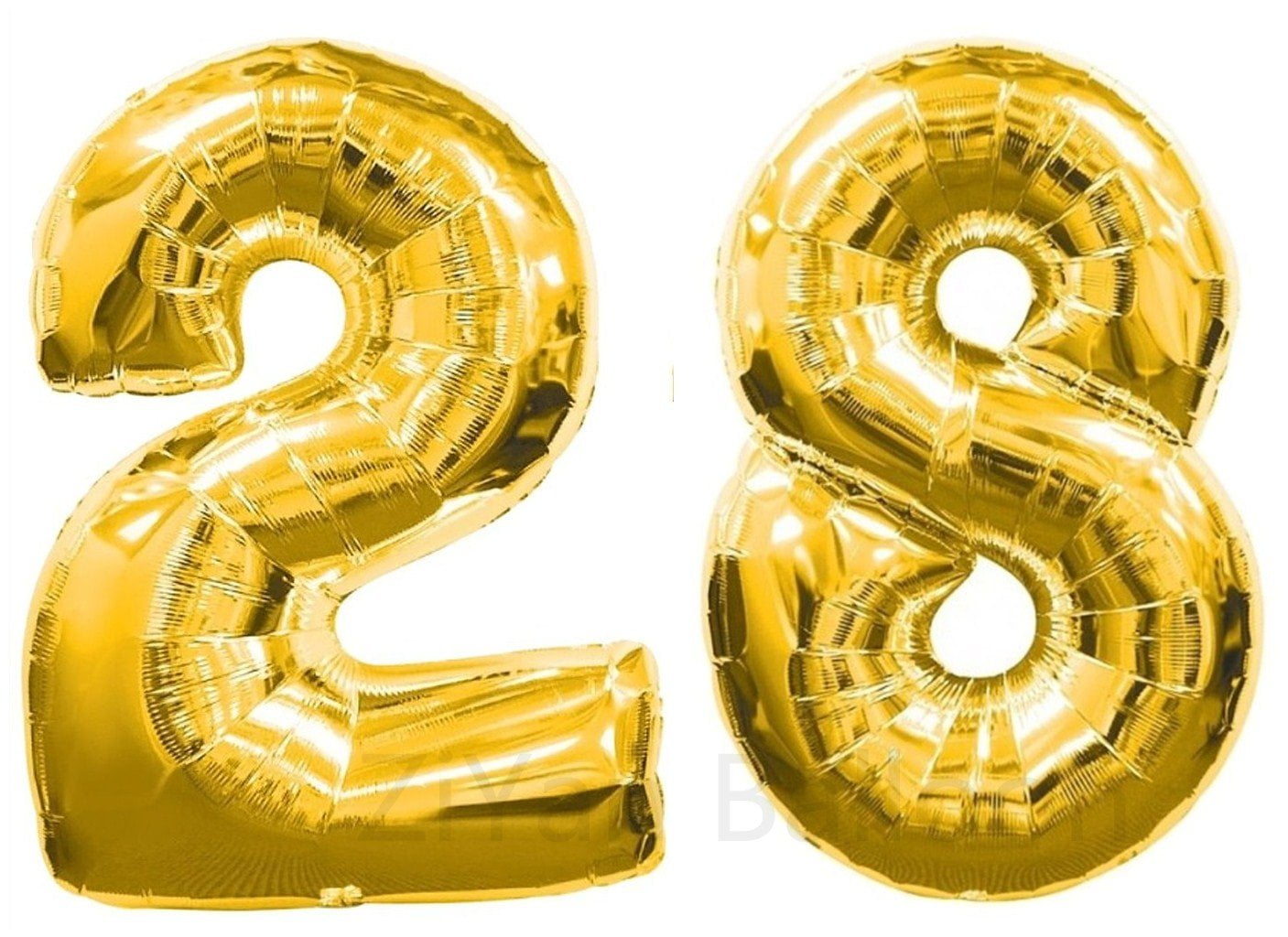 ZiYan 40 Inch Giant YPF5 28th Gold Number Balloons,Birthday/Party ...