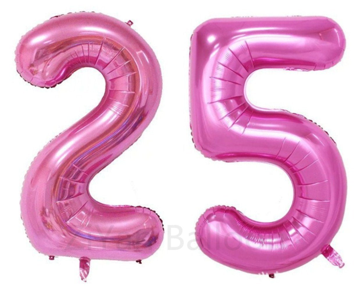 ZiYan 40inch Pink Number SSF20 25 Balloon Party Festival Decorations ...