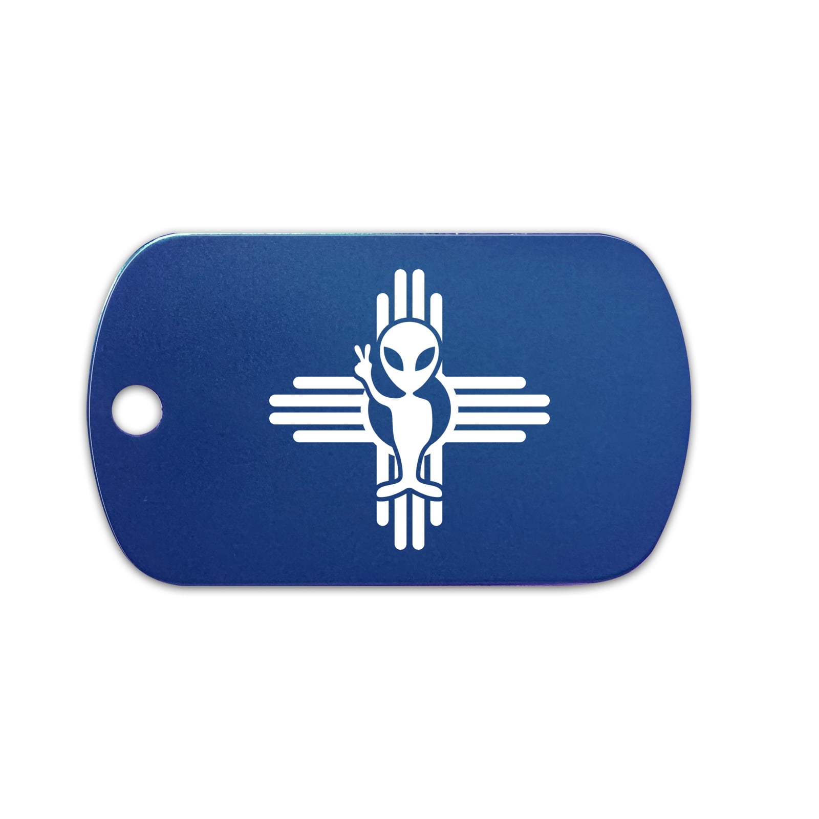 Zia Alien Symbol GI Dog Tag Aluminum Keychain new mexico nm state flag ...