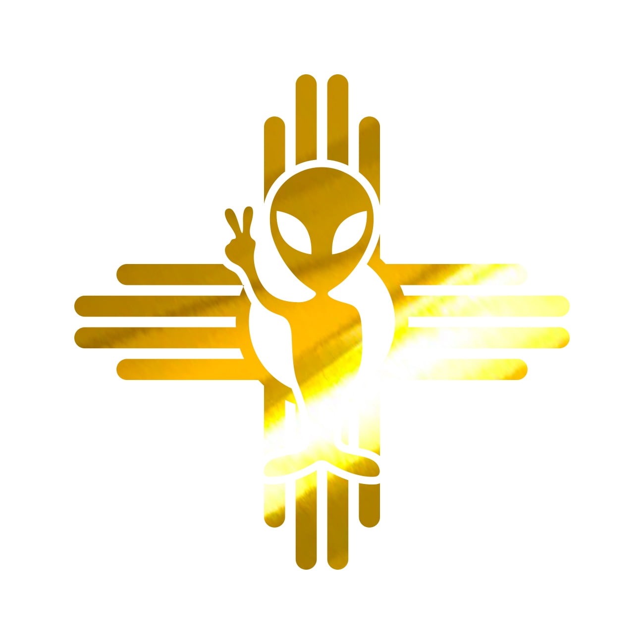 Zia Alien Symbol Sticker Decal Die Cut - Self Adhesive Vinyl ...