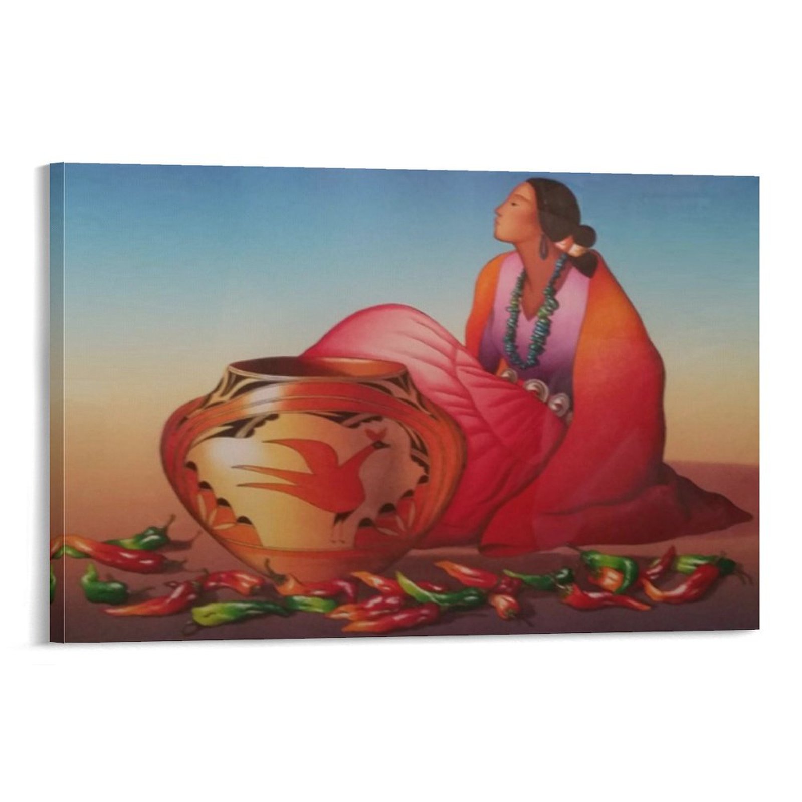 Zia Benita 1990 by R.C. Gorman Print Photo Art Painting Canvas Poster ...