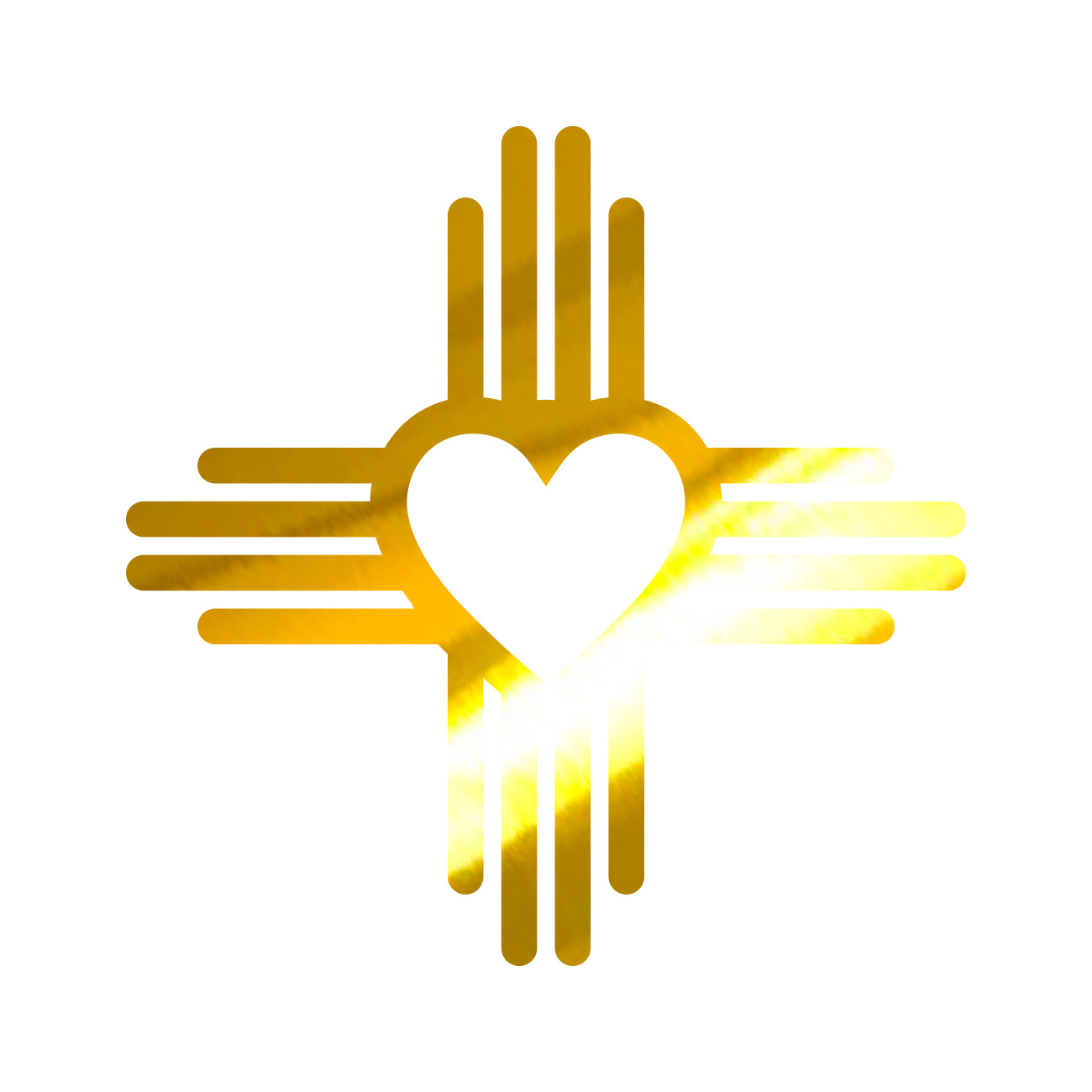 Zia Heart Symbol Sticker Decal Die Cut - Self Adhesive Vinyl ...