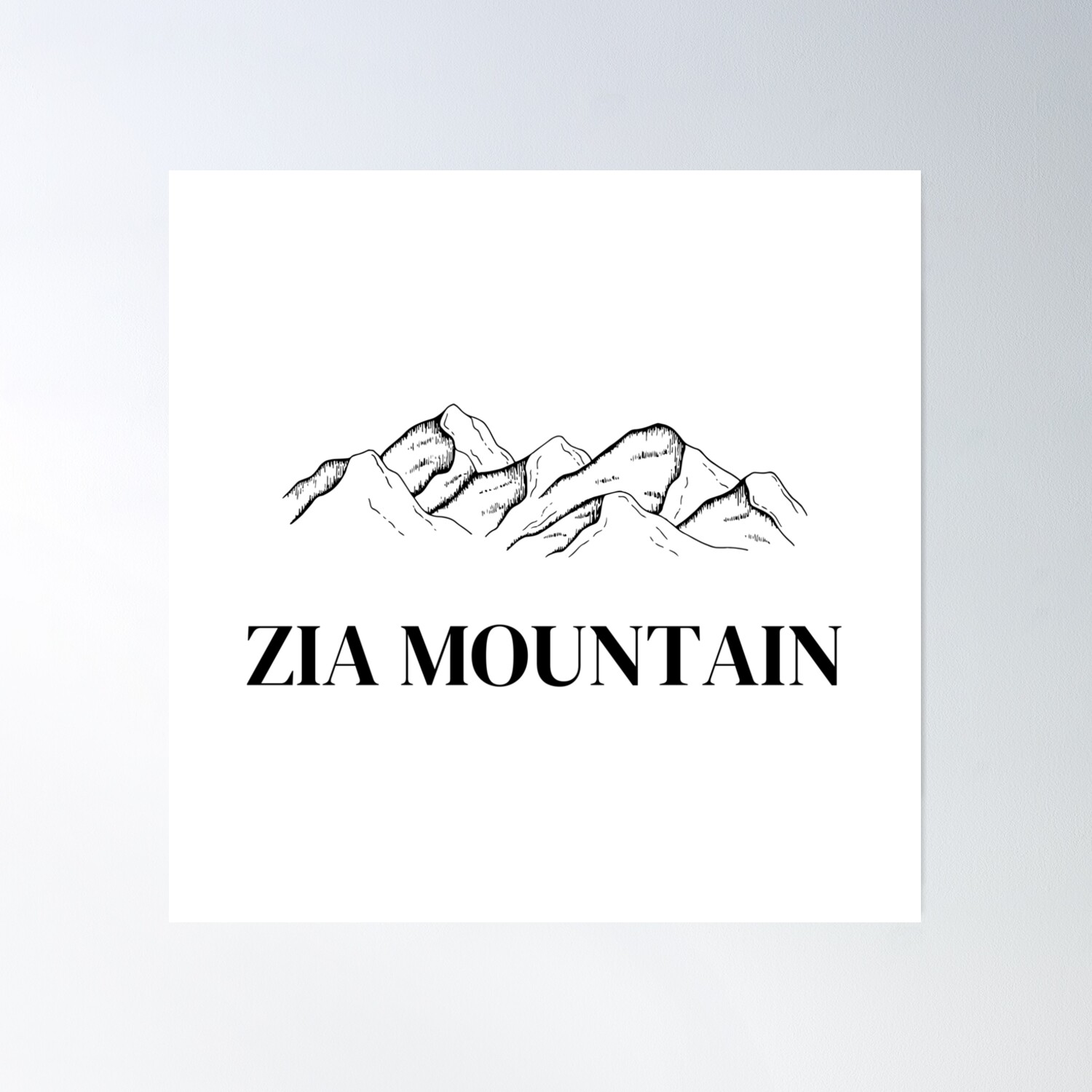 Zia Mountain Poster Wall Art, Modern Wall Decor, 16x16 UNFRAMED ...
